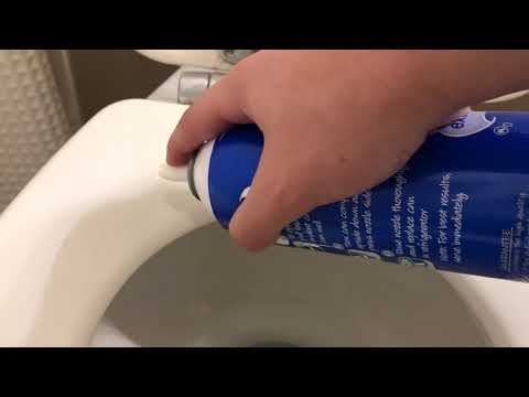 whipped cream on toilet.