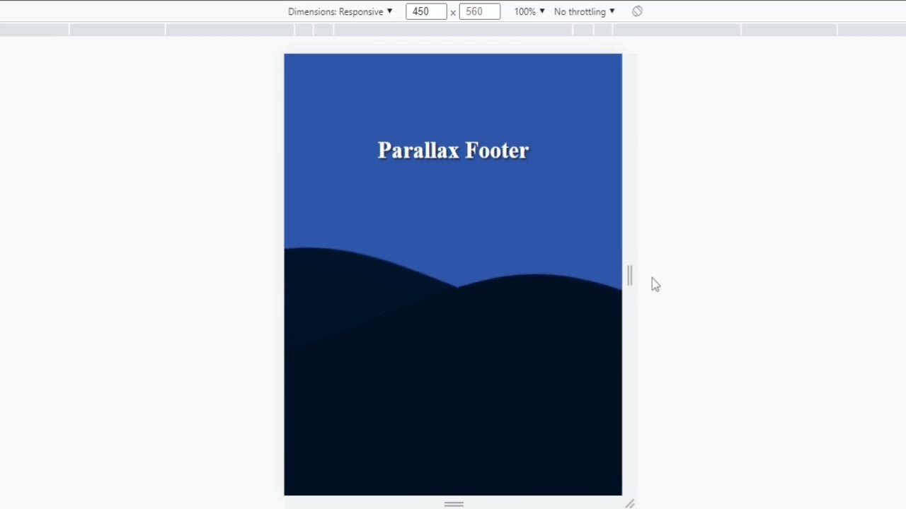 Responsive Parallax CSS Footer Animation | Simple Website Footer ...
