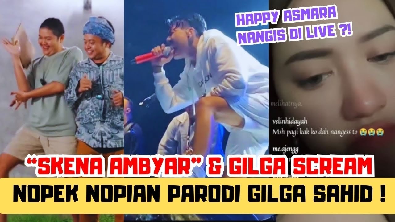 NOPEK PARODI GILGA 🤣 Begini Reaksi Happy asmara, Gilga Scream Mlempem ...