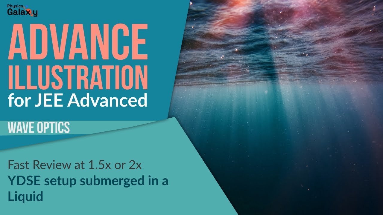 17. Advance Illustration | Wave Optics | YDSE setup submerged in a ...