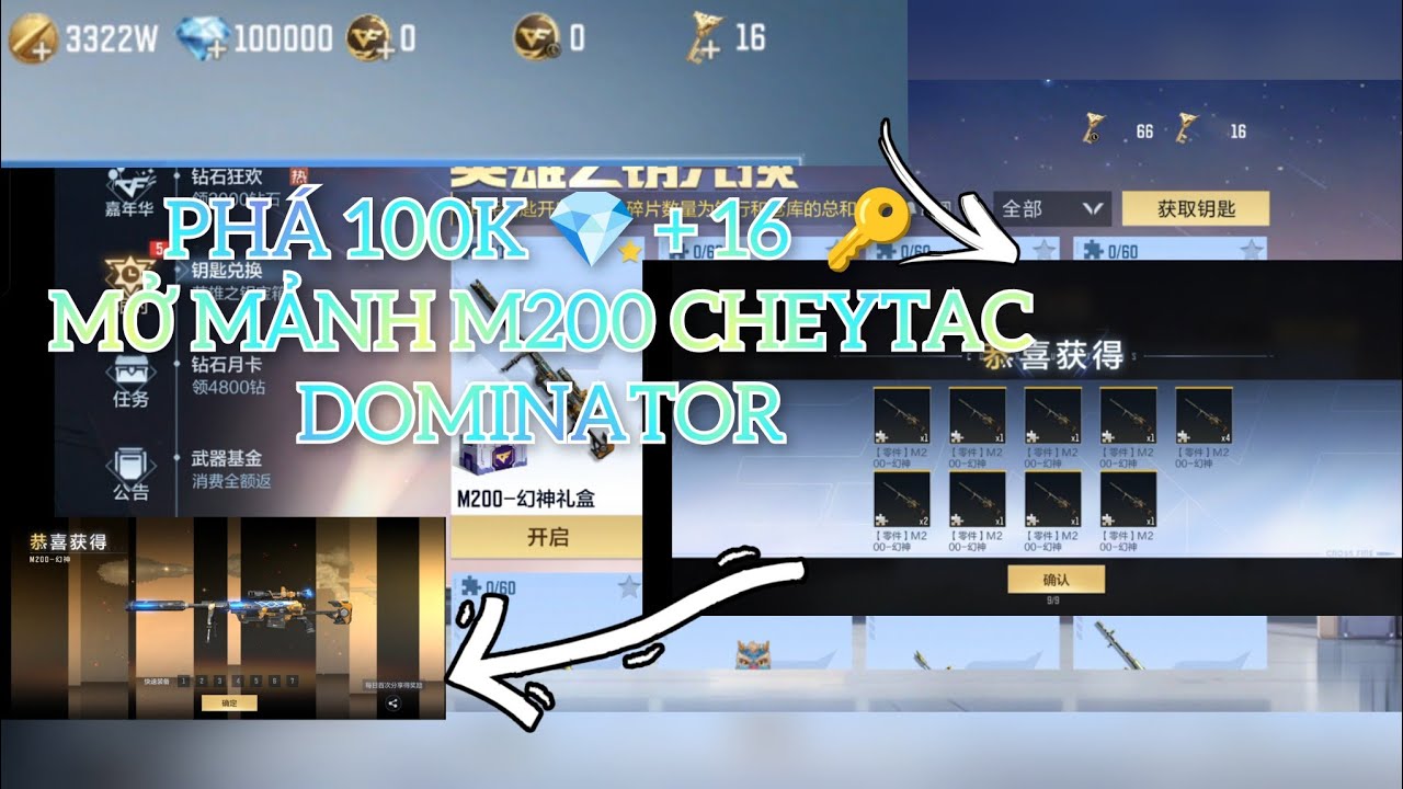 CF Mobile: Mở Full Mảnh M200 Cheytac Dominator (VIP) Và Cái Kết Ngọt 😋 - YouTube