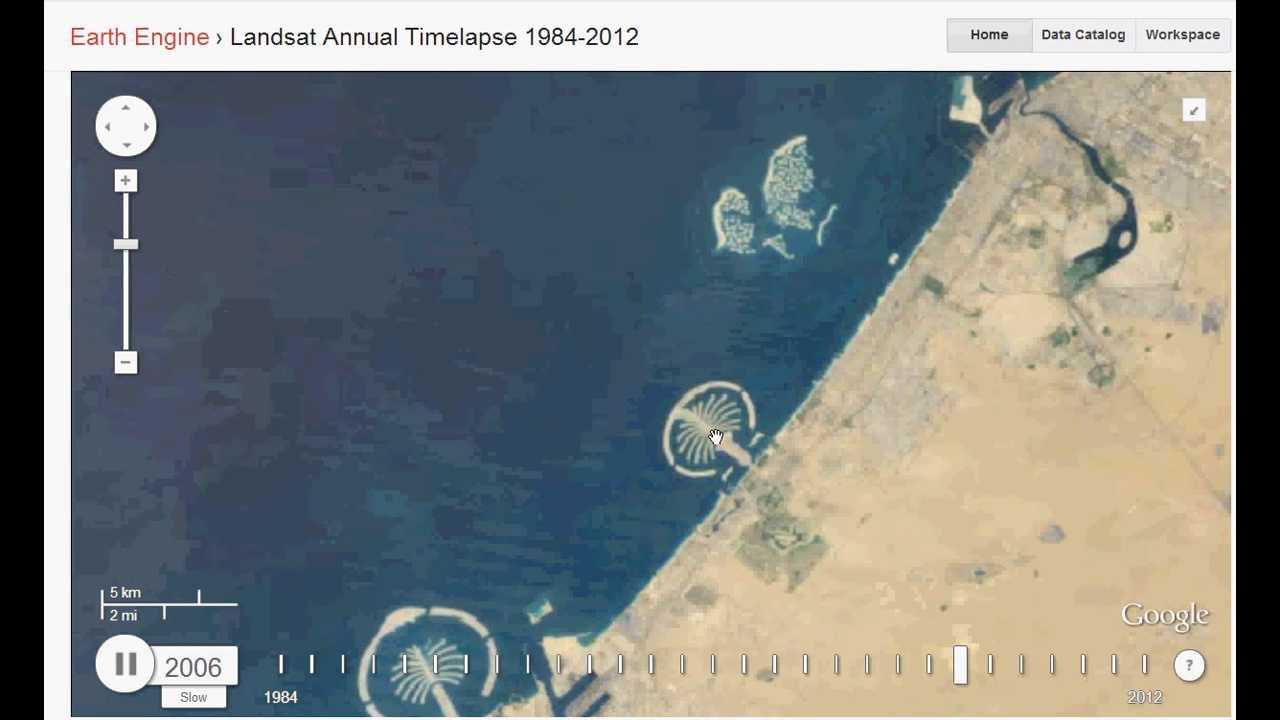 Google Earth engine-Dubai Creation - YouTube