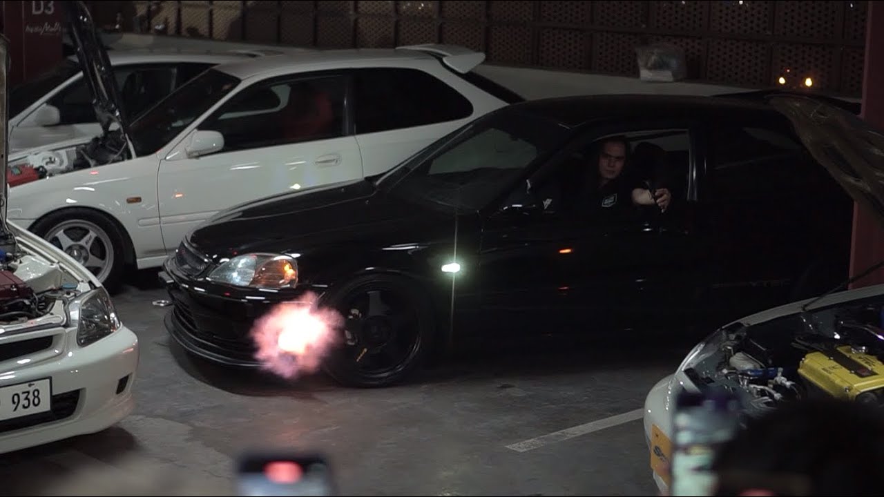 INSANE BACK FIRES FROM THIS HONDA MEET | POPS AND BANGS | HONDA DAY ...