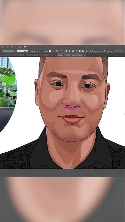 Vẽ Chân Dung Illustrator Vector Art Bonart Shorts Youtube 
