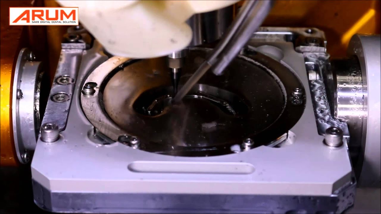 [Dental CNC] Titanium Bar Attachment Milling - YouTube