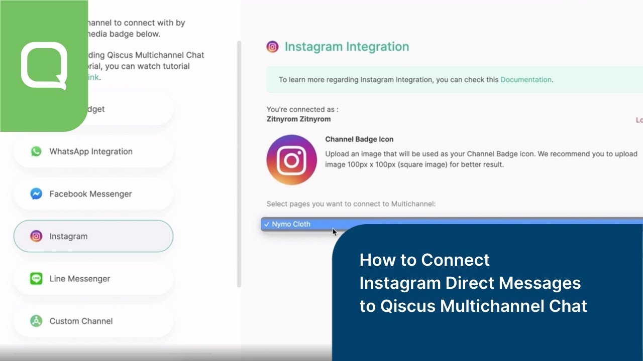 How to Connect Instagram Direct Messages to Qiscus Multichannel Chat - YouTube
