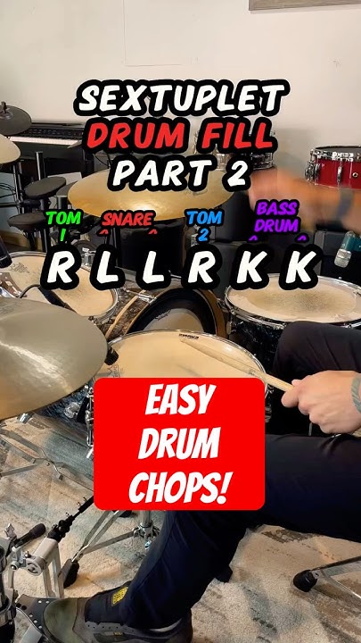 Sextuplet Drum Fill Part 2 (Easy Drum Chops) Must Learn! #drums - YouTube
