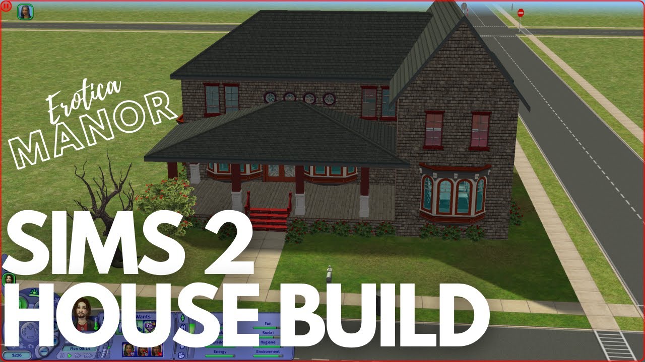 Sims 2 Goth Manor | Mansion & Garden Stuff| Speed Build - YouTube