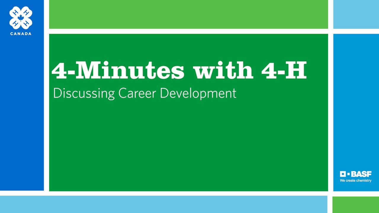 4-Minutes with 4-H, Episode 4: Career Development - YouTube