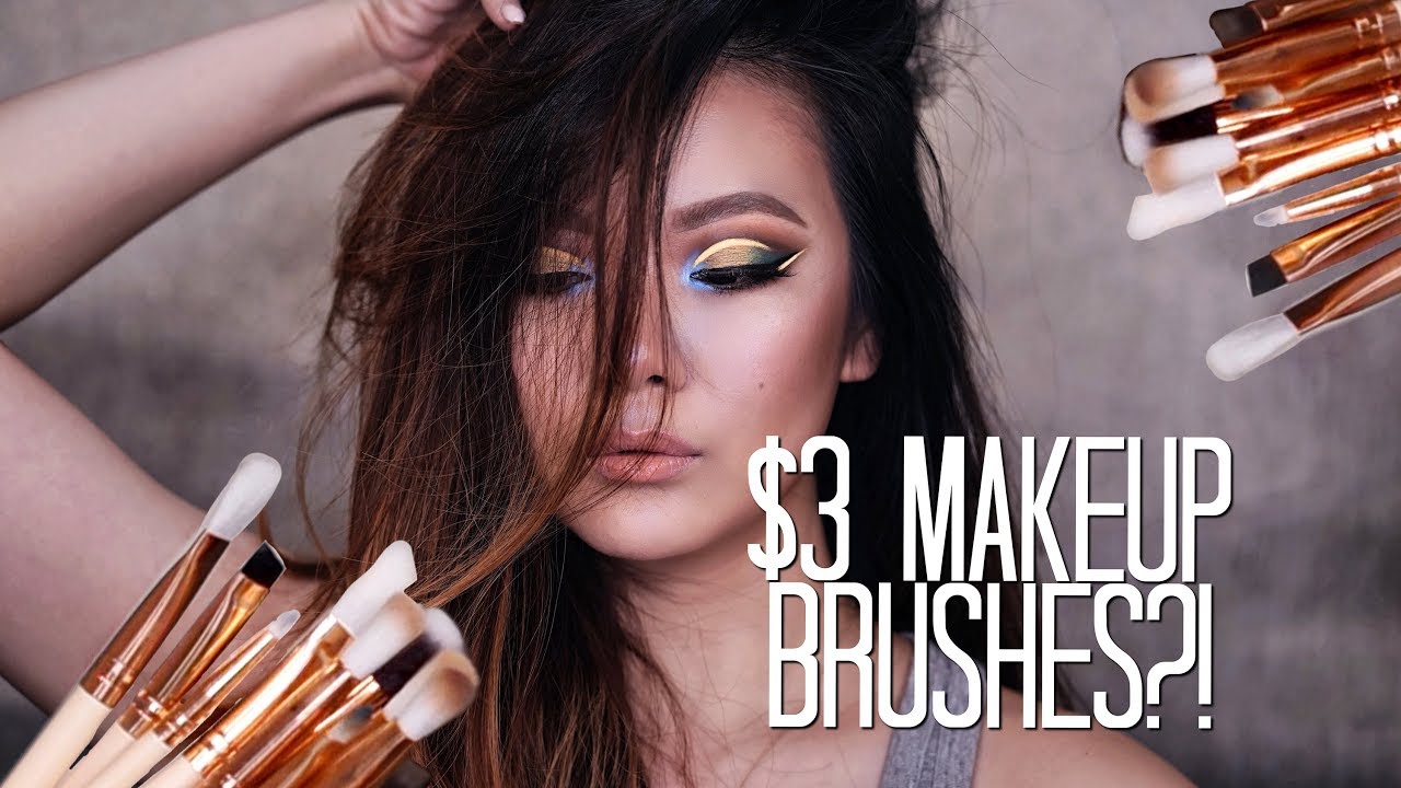 Creating a Cut Crease Makeup Look with $3 Brushes?! - YouTube