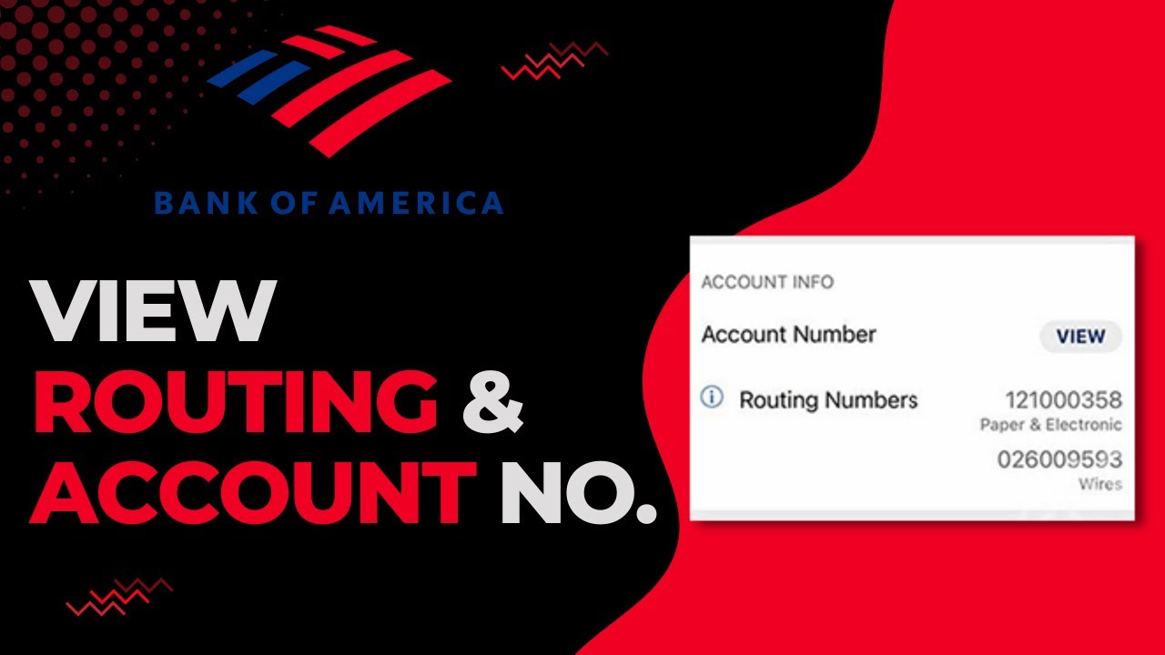 How to View Routing and Account Number of Bank of America | 2023 - YouTube
