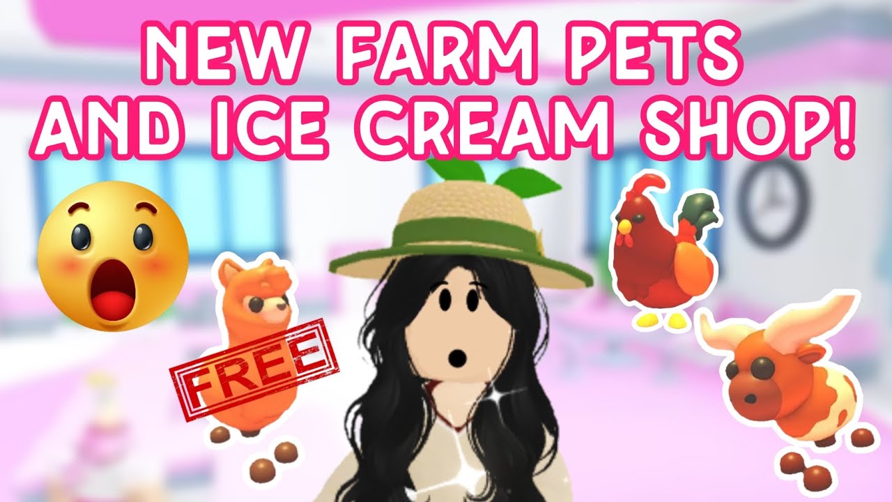 *NEW* farm pets in Adopt me and Revamped ice cream shop 👩‍🌾🍨 | Free ...