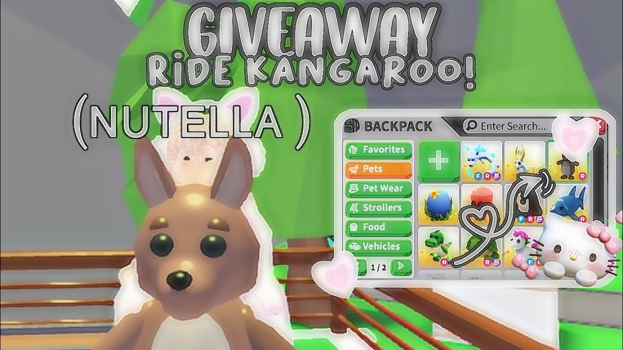 Giveaway Ride Kangaroo Adopt Me!! 😄 - YouTube