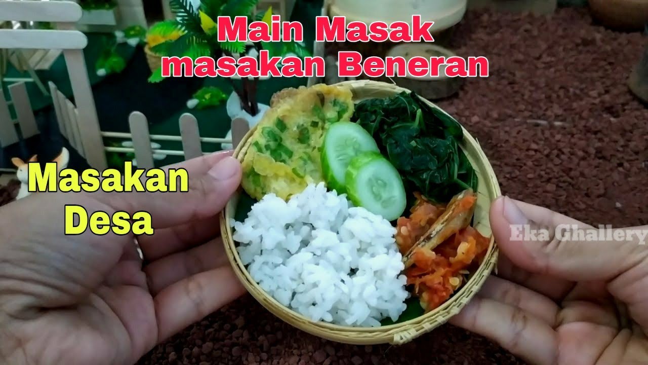 Miniature cooking | Menu masakan Sederhana | Sambel ikan teri | Masak ...