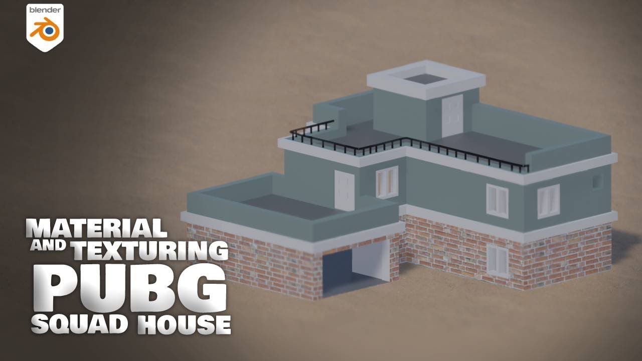 MATERIAL AND TEXTURING PUBG squad house in blender || remaking PUBG ...
