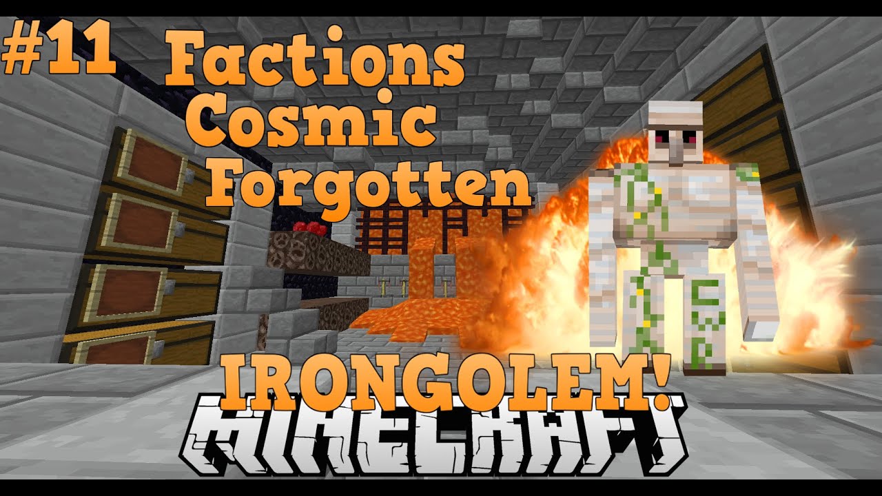 "SICK 10 IRONGOLEMSPAWNER RAID!" Minecraft Factions Cosmic Pvp #11 w ...