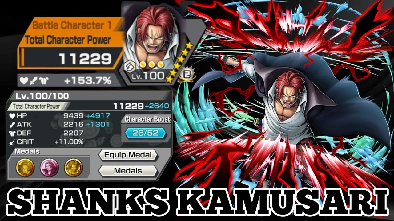 SHANKS KAMUSARI GAMEPLAY | ONE PIECE BOUNTY RUSH | OPBR - YouTube