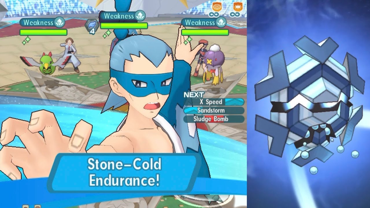 Gridded Brycen And Cryogonal On Type At 2000p Champion Stadium Pokémon Masters Ex Youtube