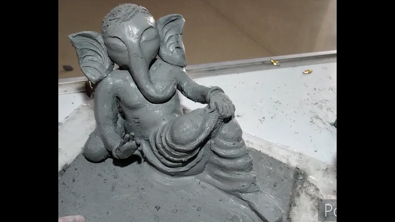 Ganesha idol making | Shadu maticha Ganpati | Part 1 - YouTube