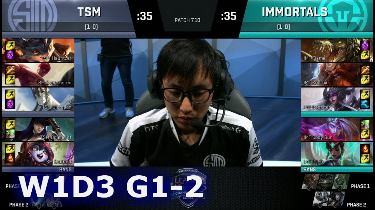 Immortals vs TSM | Game 2 S7 NA LCS Summer 2017 Week 1 Day 3 | IMT vs TSM G2 W1D3 - YouTube