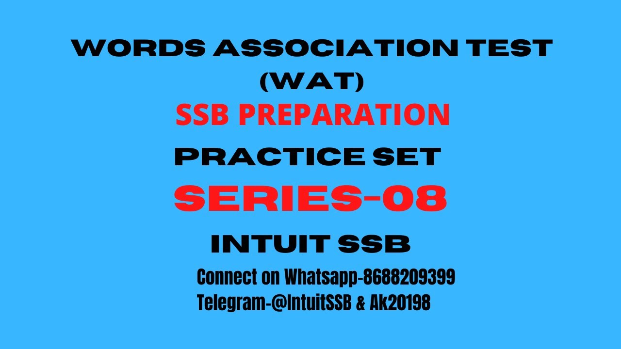 Words Association Test Series-08 || Words Association Test Practice Set ...