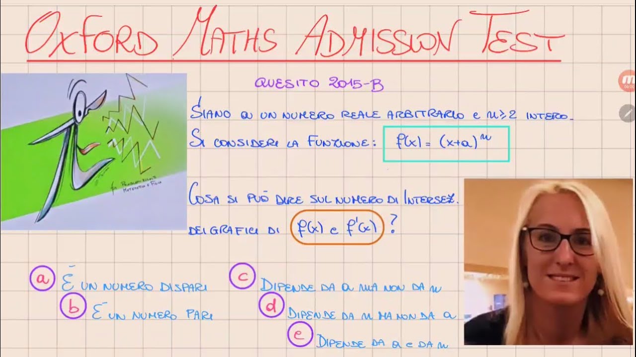 OXFORD MATHS ADMISSION TEST: quesito 2015-B - YouTube