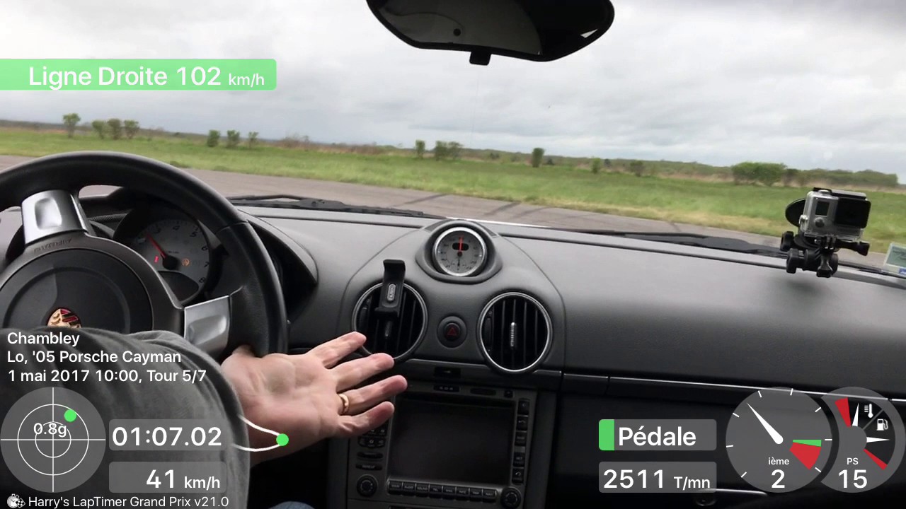 Chambley 2017 Porsche Cayman S - Harry's laptimer - YouTube