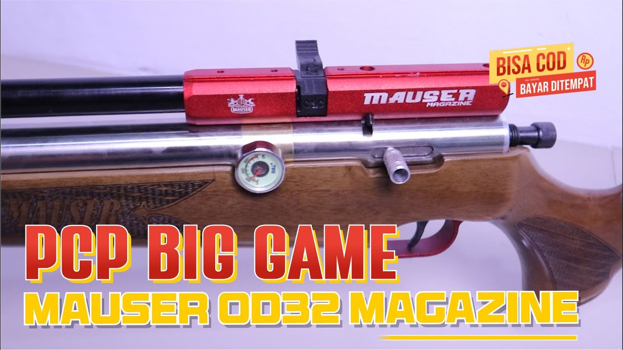 [ TES FPS ] REVIEW DAN TES POWER !!! PCP BIG GAME MAUSER OD32 MAGAZINE ...