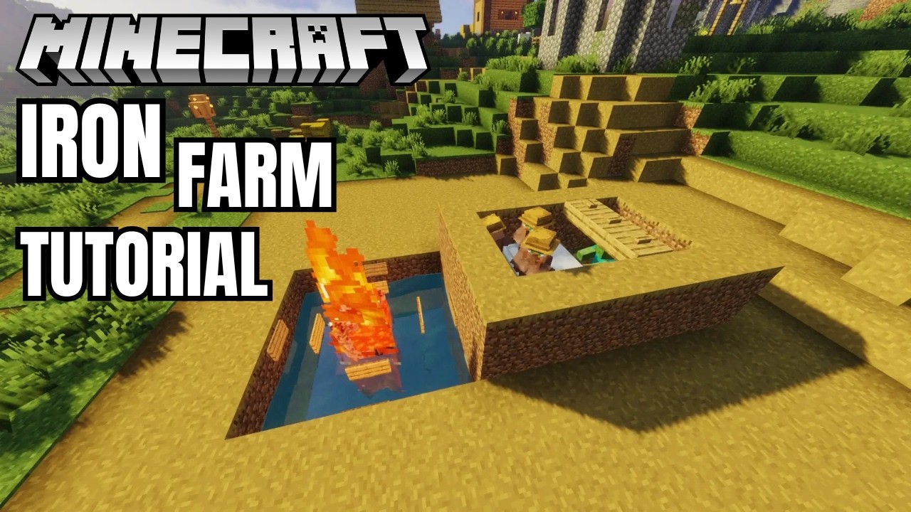 Minecraft | IRON FARM TUTORIAL | HOW TO BUILD EASILY - YouTube