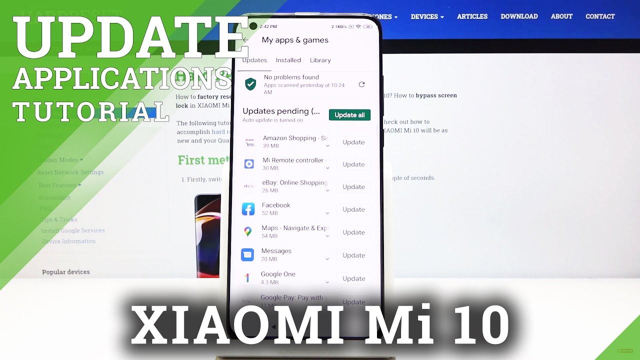 How to Update Apps in XIAOMI Mi 10 – Download Actualizations - YouTube