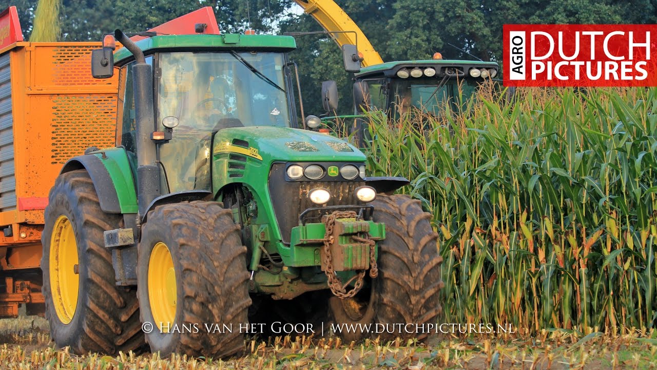 John Deere 7750, 7830 and 7920, Loonbedrijf Vroege | Maize harvest ...