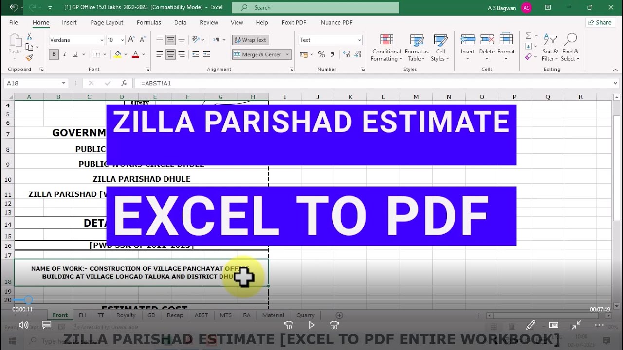 HOW TO CONVERT EXCEL ALL SHEET TO PDF ZP ESTIMATE EXCEL TO PDF YouTube HOW TO CONVERT EXCEL ALL SHEET TO PDF ZP ESTIMATE EXCEL TO PDF YouTube