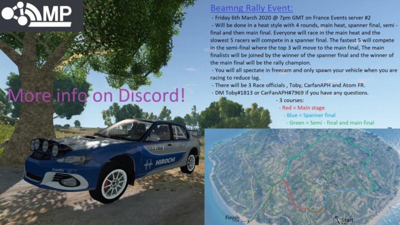 BeamNG Multiplayer Rally event!! - YouTube