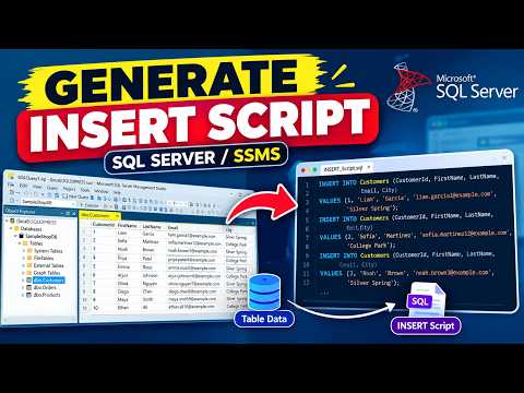 How to Generate INSERT Scripts for a Specific Table in SQL Server (SSMS)