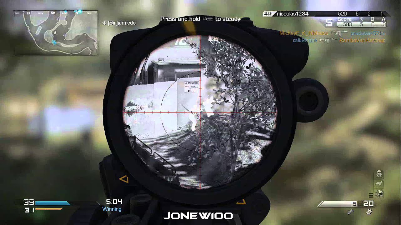 PS4 COD Ghosts Quickscope Thermal Scope Loadout and More - YouTube