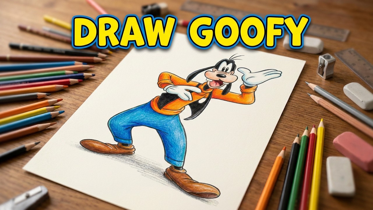 How to Draw GOOFY - STEP BY STEP - YouTube