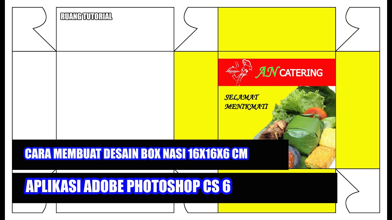 Cara Membuat Desain Box Nasi ukuran 16x16x6 cm di Adobe Photoshop CS 6 ...
