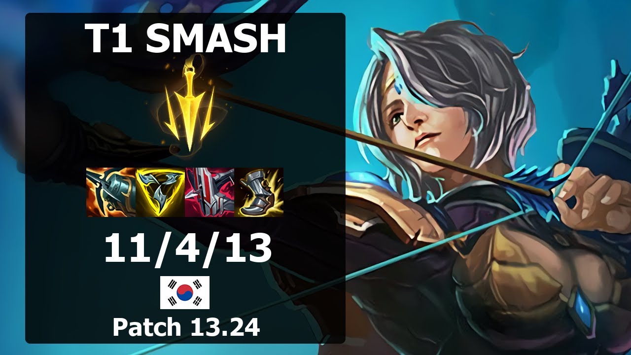 T1 Smash Ashe ADC vs Varus| Patch 13.24 KR Challenger - YouTube