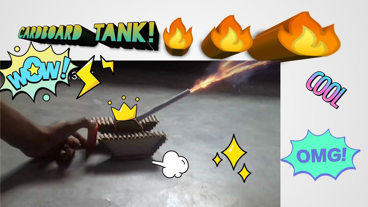 HOW TO MAKE A Cool Looking Tank From Cardboard that can fire 🔥🔥🔥 || DIY ...