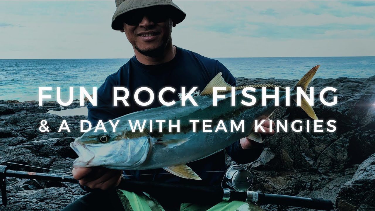 Fun rock fishing & a day with Team Kingies - YouTube