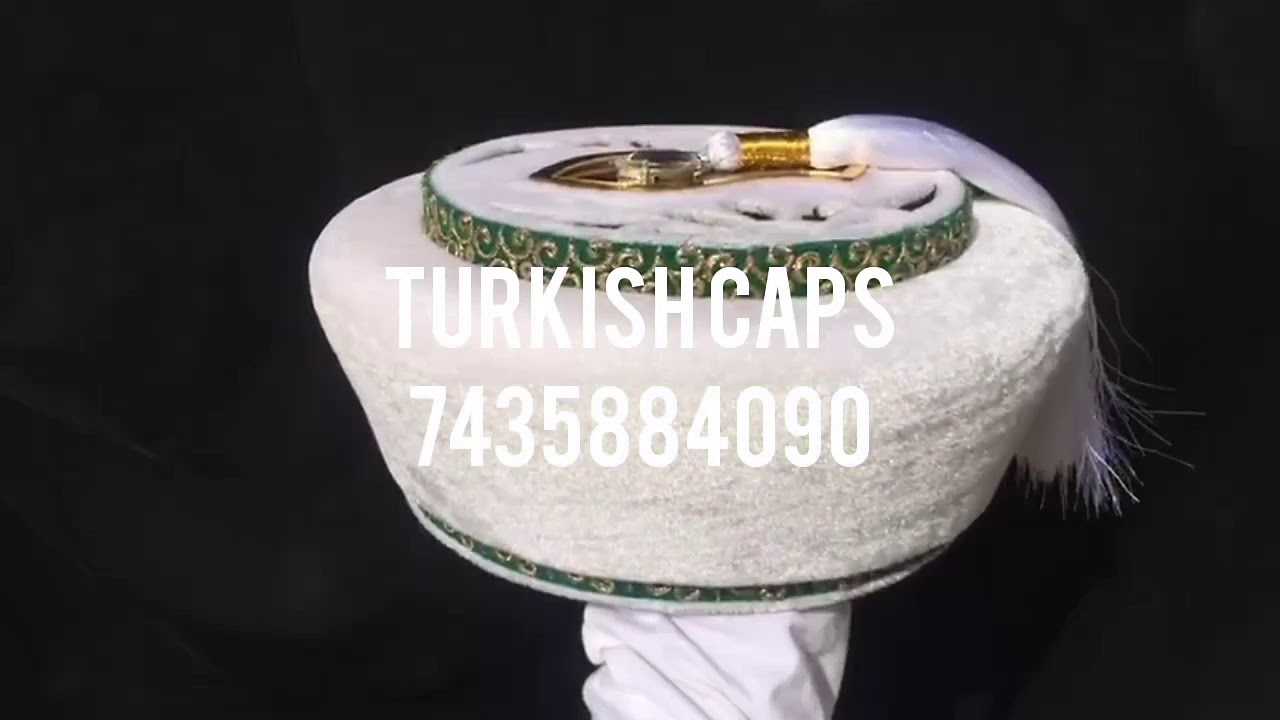 Turkish cap|| best Muslim cap ||Islamic cap ||white and green|| - YouTube