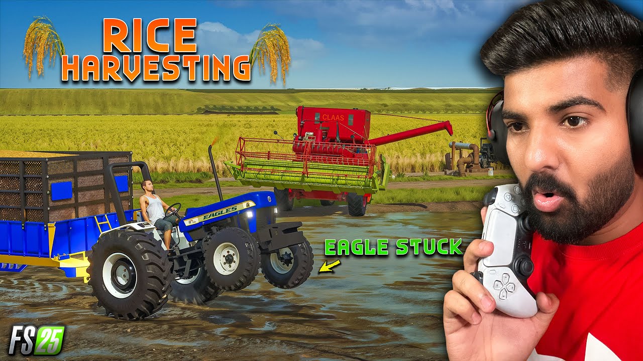Eagle 3630 Khub Geya | Rice Harvesting | FS25 | Happy Goldsmith - YouTube