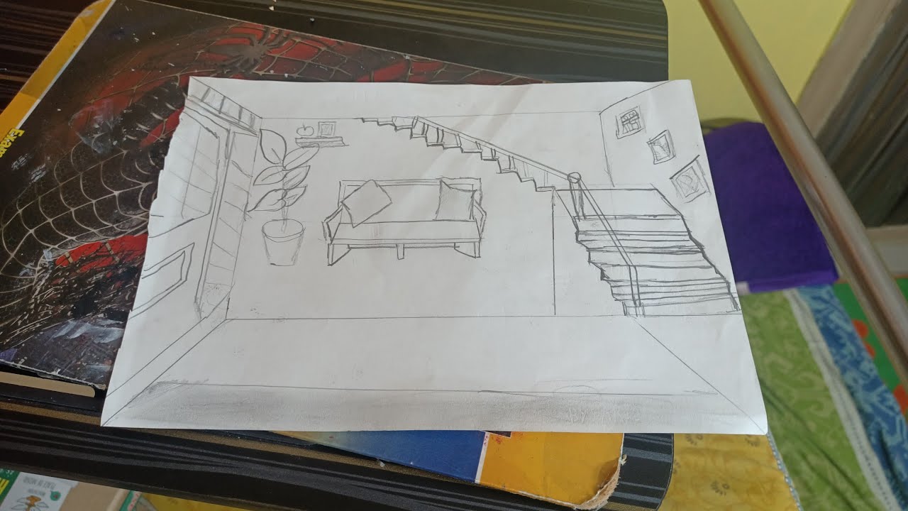 How to draw 3d Hall drawings.Step by step - YouTube