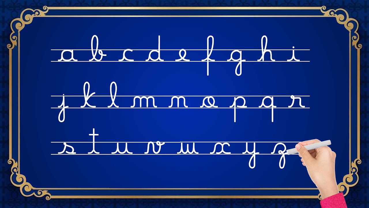 Aprenda a escrever o alfabeto com letras cursivas em português com boa ...