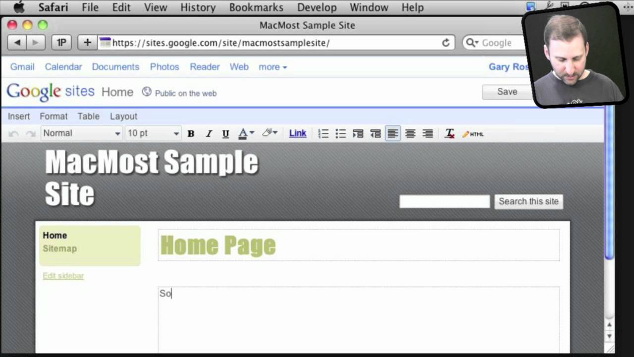 iWeb Alternative: Google Sites (MacMost Now 567) - YouTube