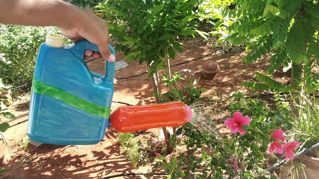 Homemade garden water can | How to make Sprinkler can | Reuse of ...