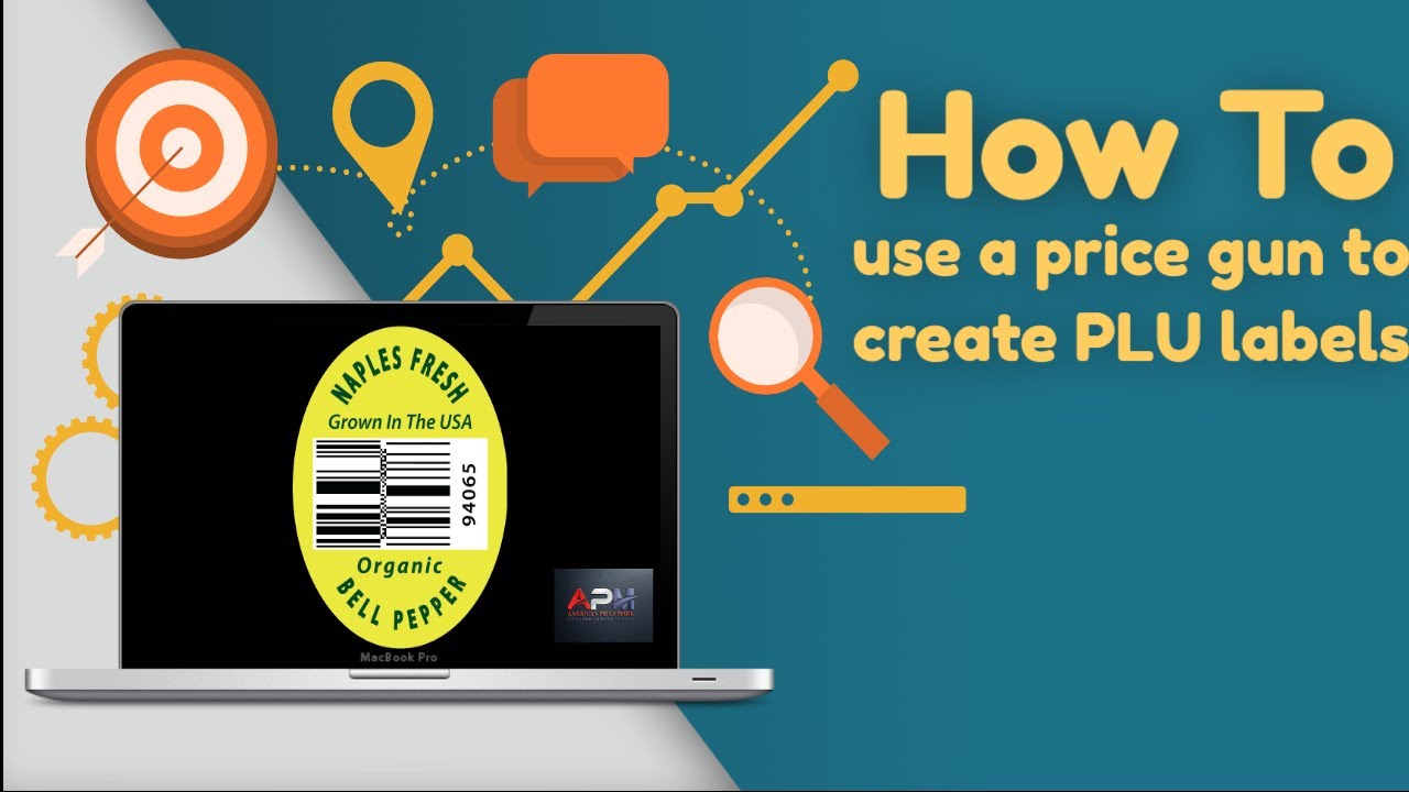 how to use a price gun to create plu label stickers - YouTube