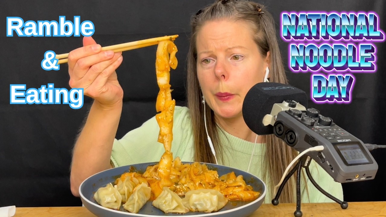 Celebrating National Noodle Day! Chinese Noodles ASMR Mukbang - YouTube