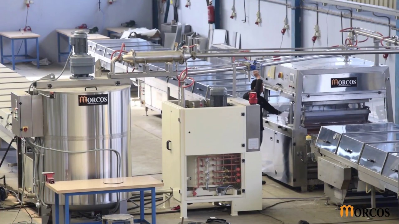 MORCOS - Caramel and chocolate Enrobing Line Type COVER1050PR - YouTube