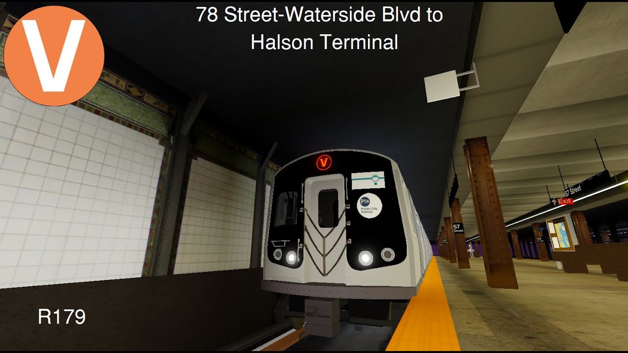ROBLOX PTA: Operating an R179 (V) Train via Waterside-5th Av-Garcia Av ...